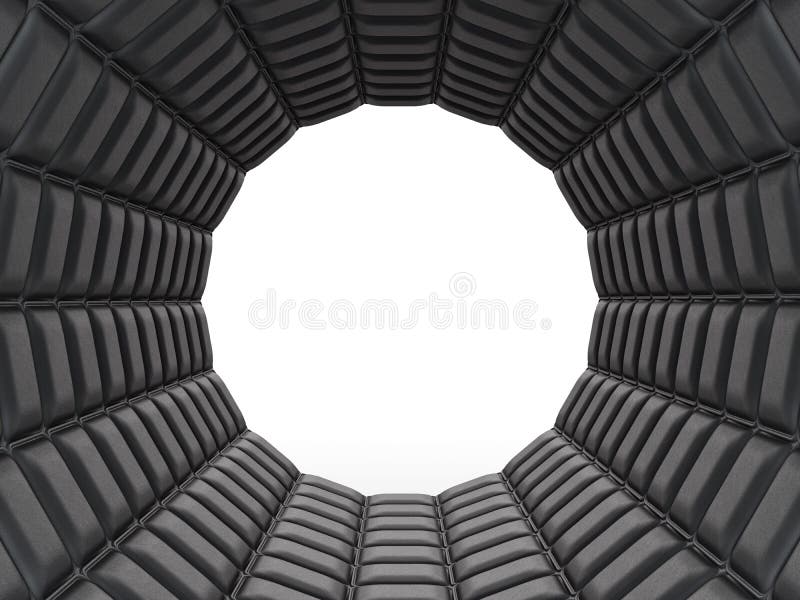 Leather Tube with Circle Shape Stock Illustration - Illustration of ...