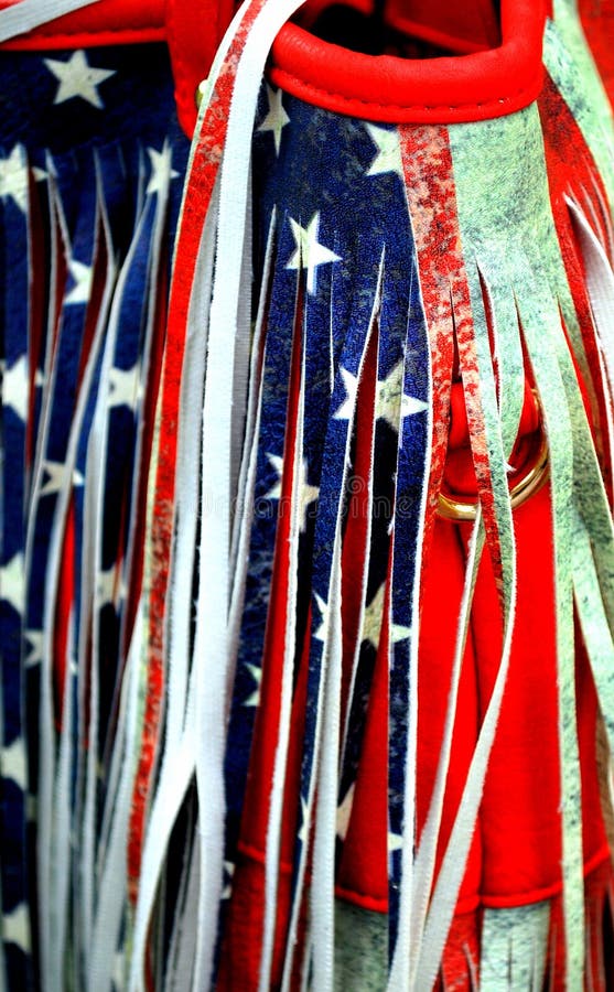 Leather usa vest. stock image. Image of blue, outside - 90182219