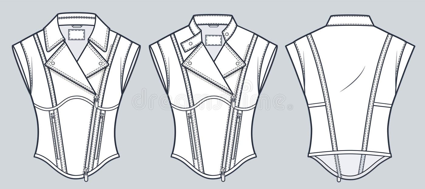 Leather Jacket Template Stock Illustrations 1 453 Leather Jacket