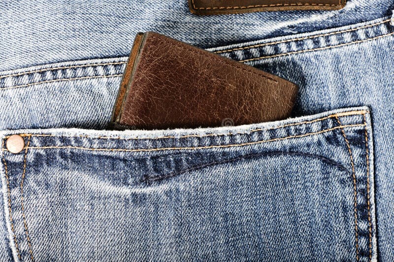 Wallet in back pocket stock image. Image of view, pocket - 5927307