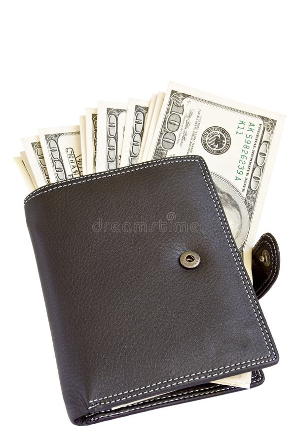 Dollars Inside The Wallet stock image. Image of isolated - 13399275