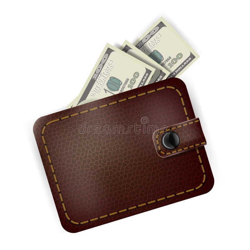 Vector Leather Wallet XXL Icon Stock Vector - Illustration of account ...