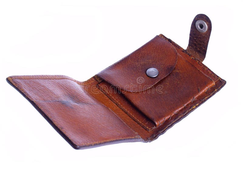 Empty wallet. Isolated stock photo. Image of common, leather - 12415002