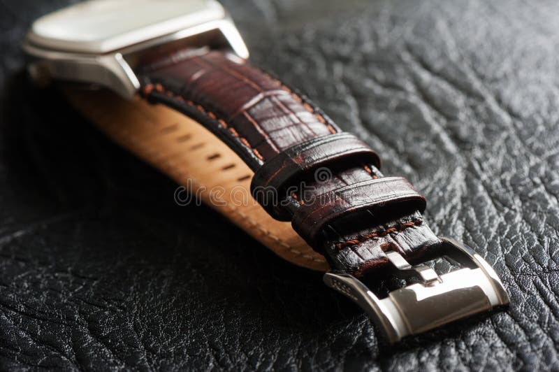 Leather watch band stock photo. Image of vintage, classic - 160943824