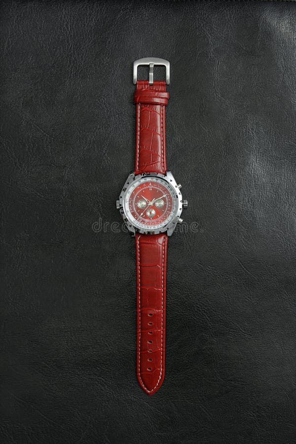 Leather Watch for man stock image. Image of accessory - 64617599