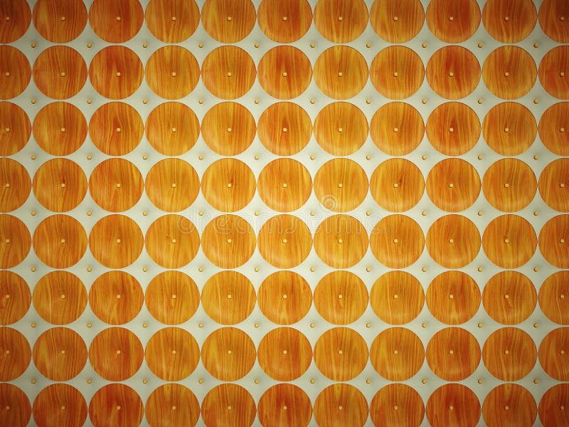 Leather and Wood: Pattern with Round Shapes Stock Illustration ...