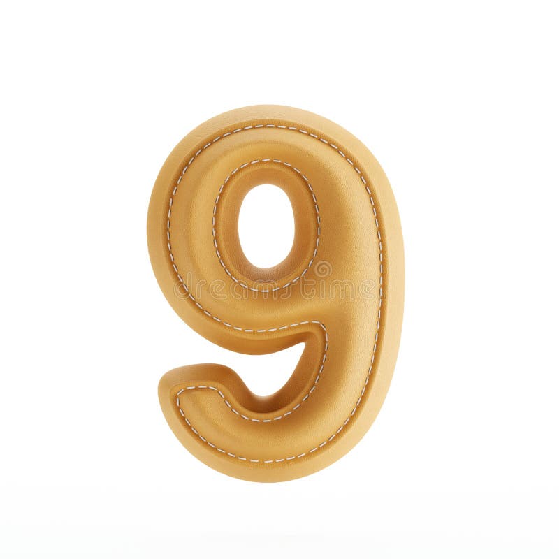 Letter N with Nine Cartoon Illustration Stock Vector - Illustration of ...