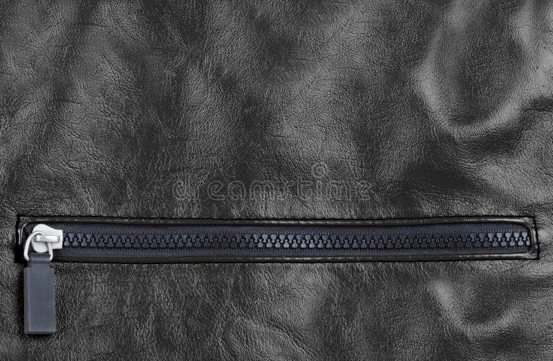 Leather with zip stock image. Image of cloth, cushion - 32764017