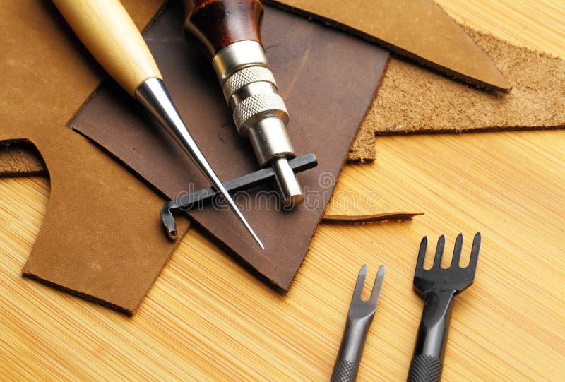 Leathercraft tool stock photo. Image of homemade, white - 38454680