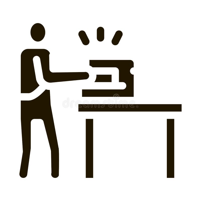 Leatherworking Sewing Icon Vector Glyph Illustration Stock Vector ...