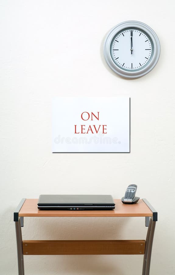 On leave stock image. Image of business, furniture, digital - 7475001