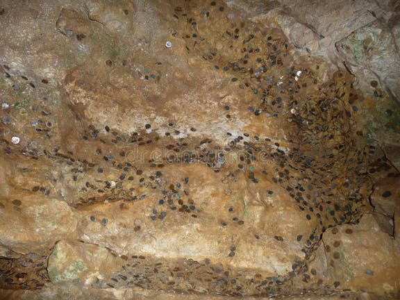 Leave a coin for good luck stock image. Image of good - 34010679