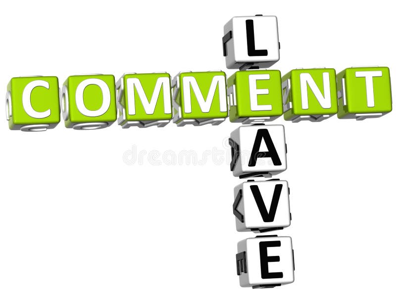 Leave Comment Crossword stock illustration. Illustration of blogging ...