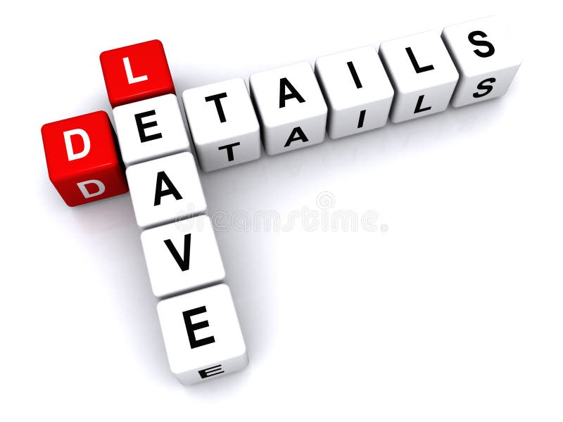 Leave Details stock illustration. Illustration of background - 100177651