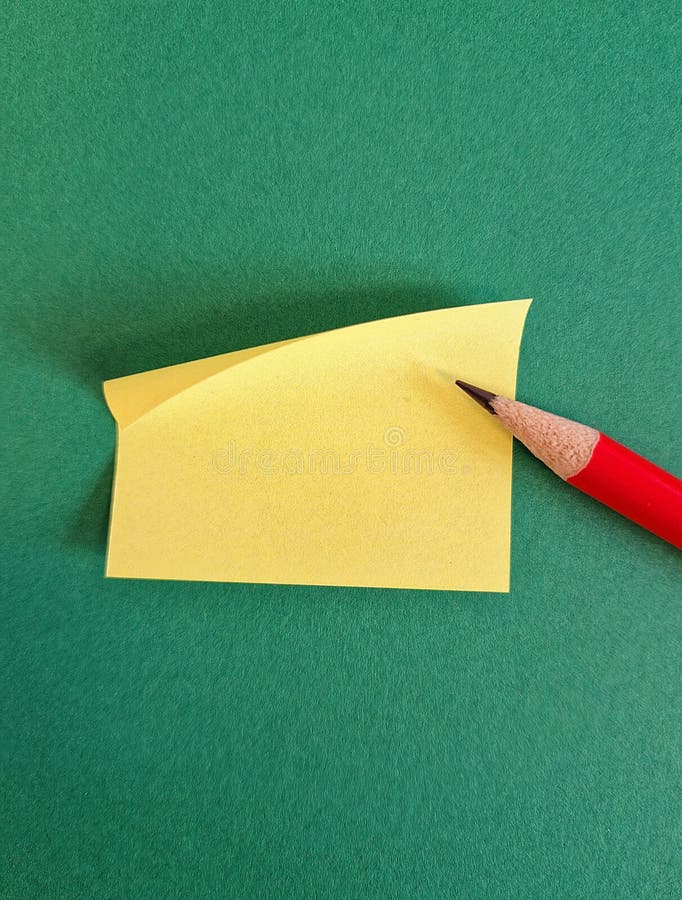 Leave a Message. Blank Post - it Over Green Desk Background. Stock ...