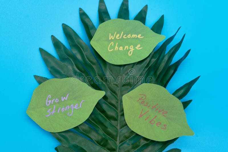 Leave Post it Note Message Welcome Change Positive Vibes Stock Photo ...