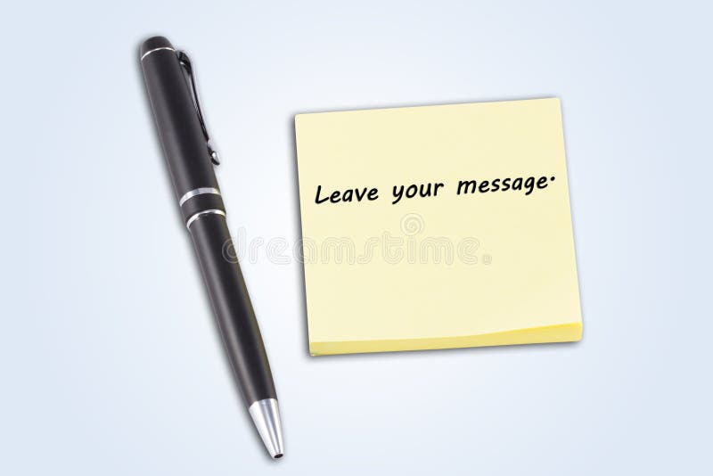 Leave your message. stock image. Image of notice, sheet - 20627415