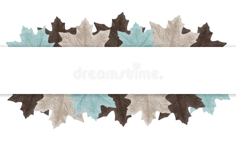 Horizontal Leaves Strip stock vector. Illustration of cozy - 239057515