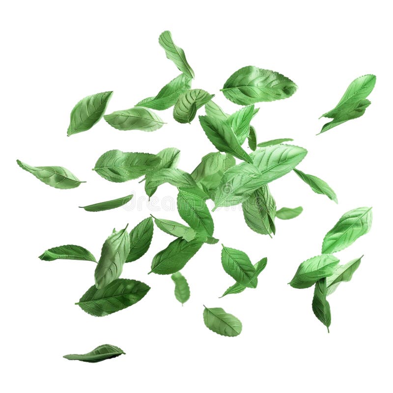 Leaves in the Air on Transparent Background - Ai Generated Stock ...