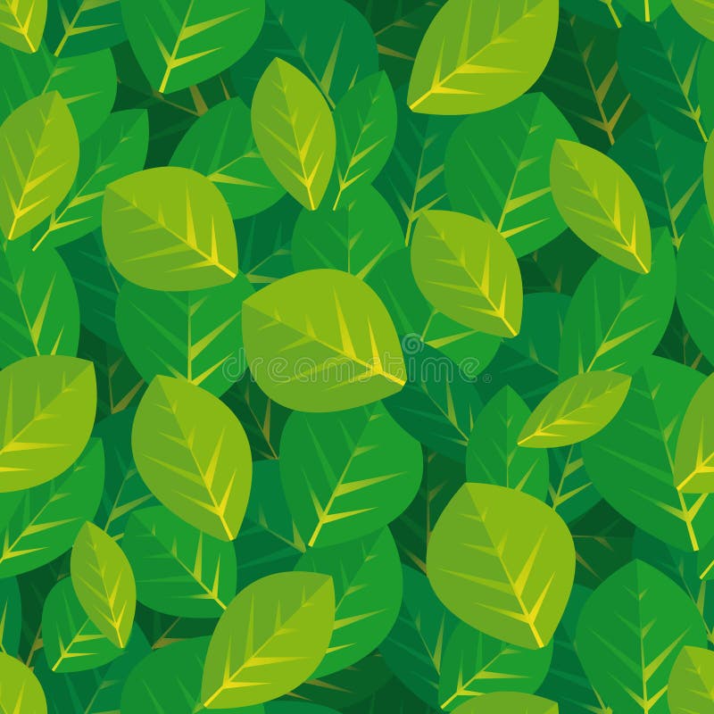Leaves Background / Seamless Pattern Stock Illustration - Illustration ...