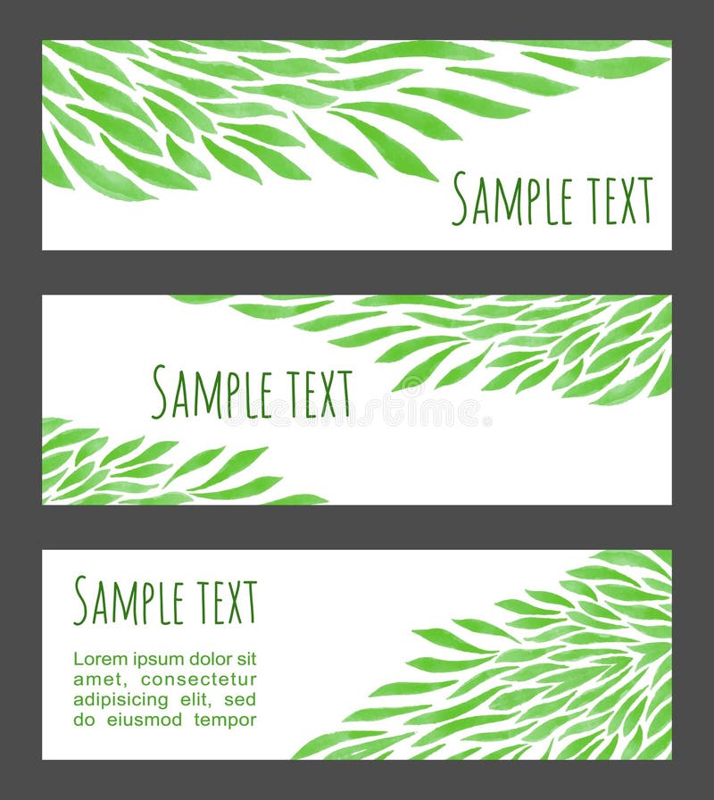 Leaves banner stock vector. Illustration of botanical - 61575374