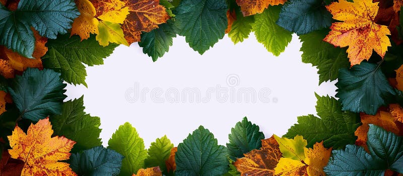 Leaves banner stock illustration. Illustration of blank - 305625141