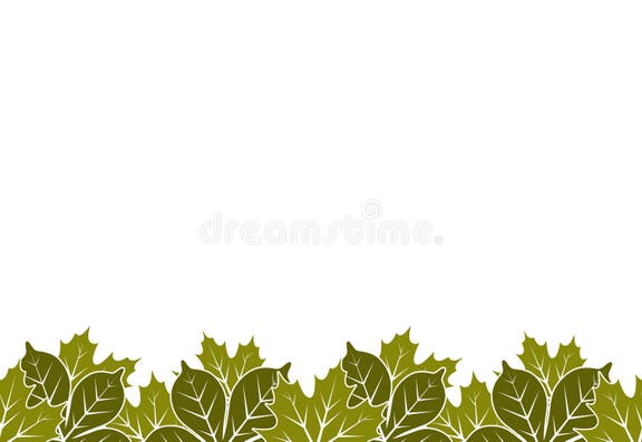 Leaves border stock vector. Illustration of wood, botanical - 351694580