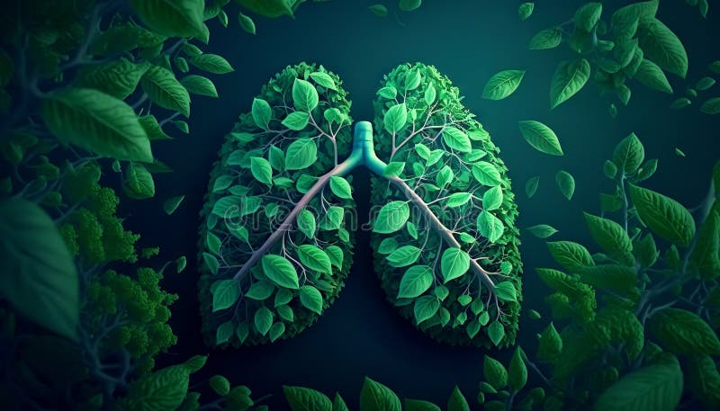 Leaves and Branches in Form of Human Lungs. Forest As Lungs of Planet ...