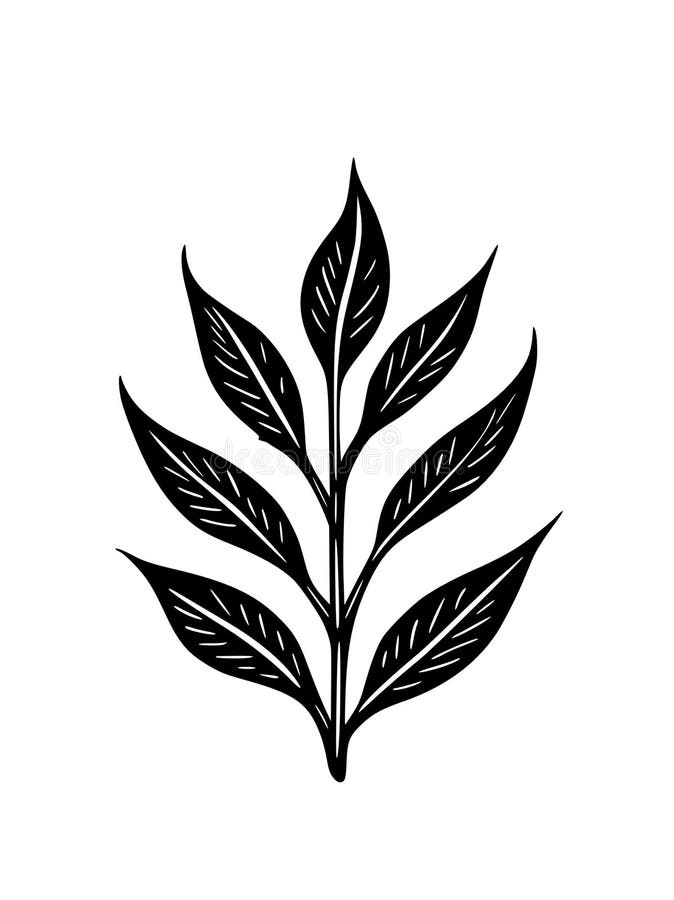 Leaves and Branches Icon. Nature Plant and Leaves Theme. Isolated ...