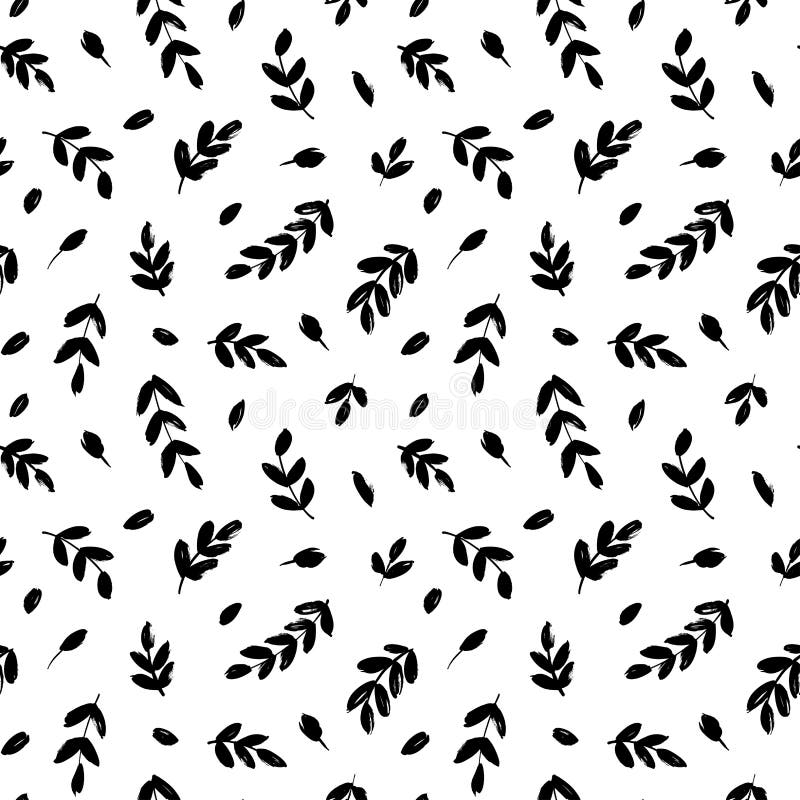 Leaves and Branches Vector Seamless Pattern. Stock Vector ...