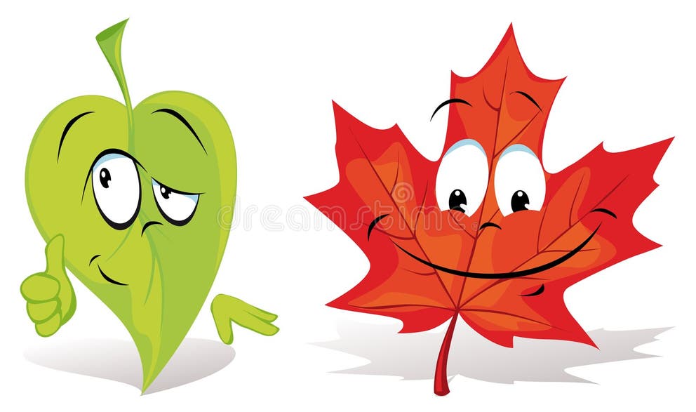 Leaves Cartoon Characters stock vector. Illustration of cartoon - 26649651