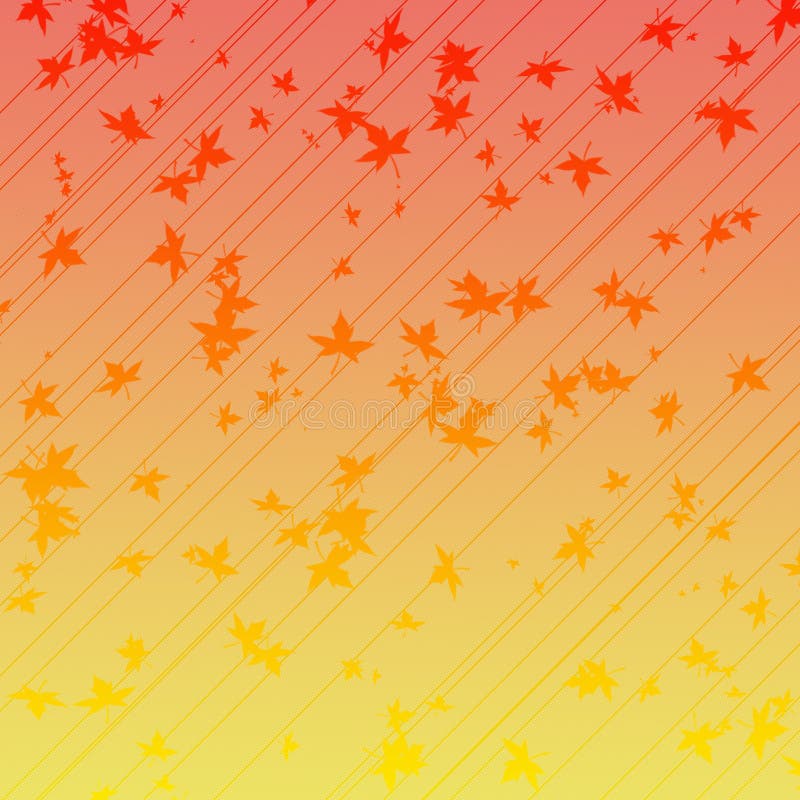 Leaves Fall on Gradient Background Stock Illustration - Illustration of ...