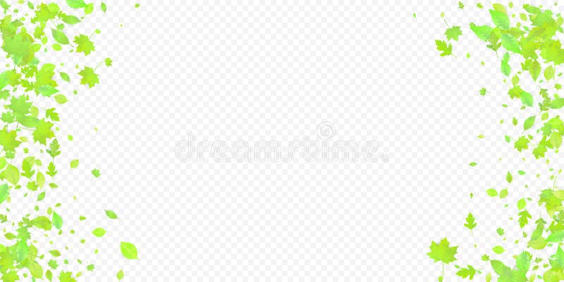 Leaves Falling Spring Flying Foliage Green Leaf Stock Vector ...