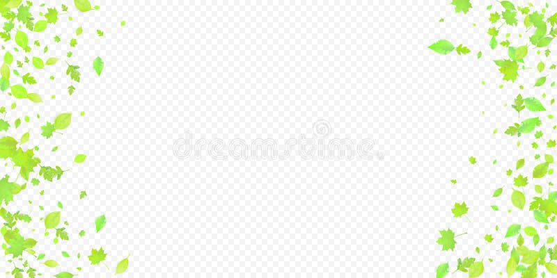 Leaves Falling Spring Flying Foliage Green Leaf Stock Vector ...