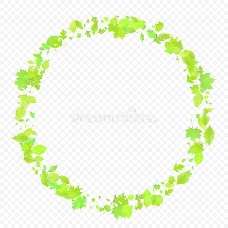 Leaves Falling Spring Flying Foliage Green Leaf Stock Vector ...