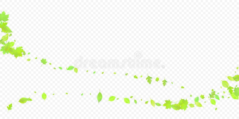 Leaves Falling Spring Flying Foliage Green Leaf Stock Vector ...