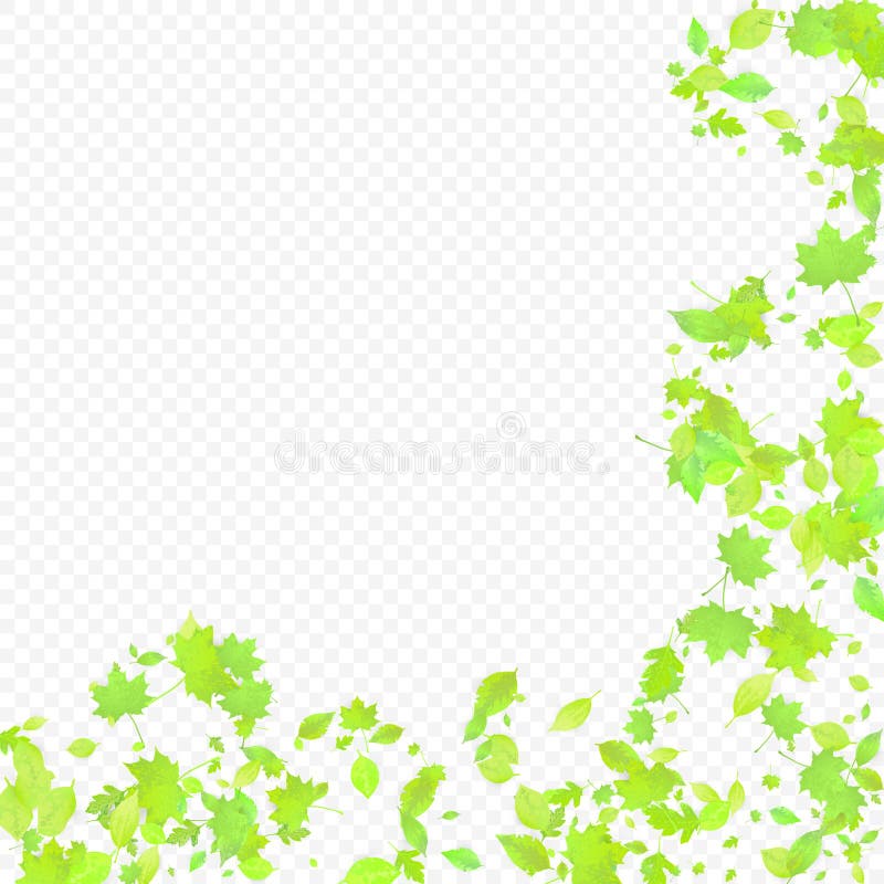 Leaves Falling Spring Flying Foliage Green Leaf Stock Vector ...