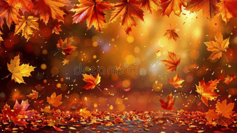Leaves Flying in the Air stock photo. Image of swirling - 320498458