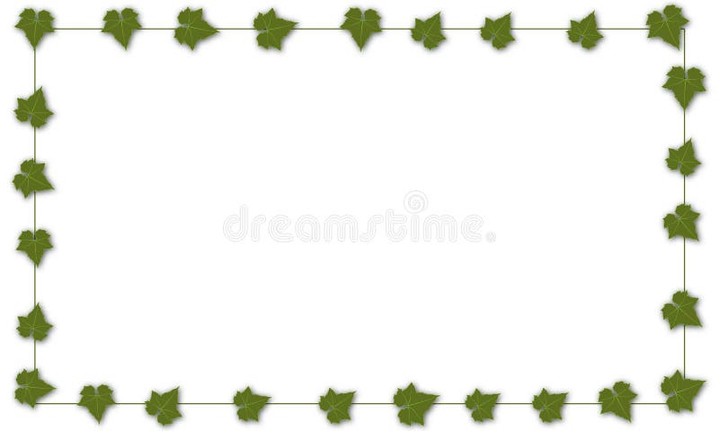 Leaves Frame on Background Vector Stock Vector - Illustration of frame ...