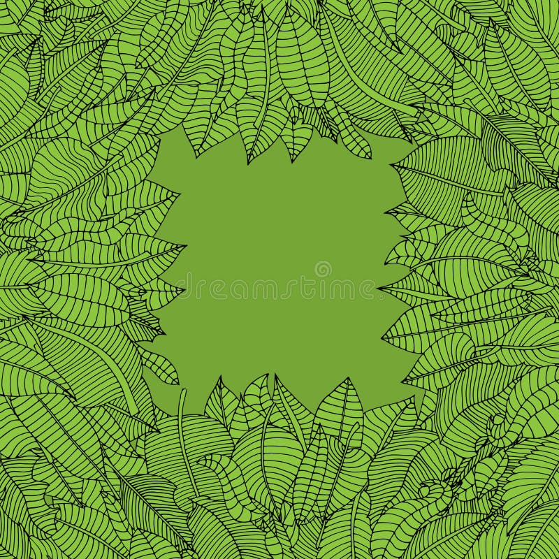 Leaves frame stock vector. Illustration of branch, decoration - 58997543