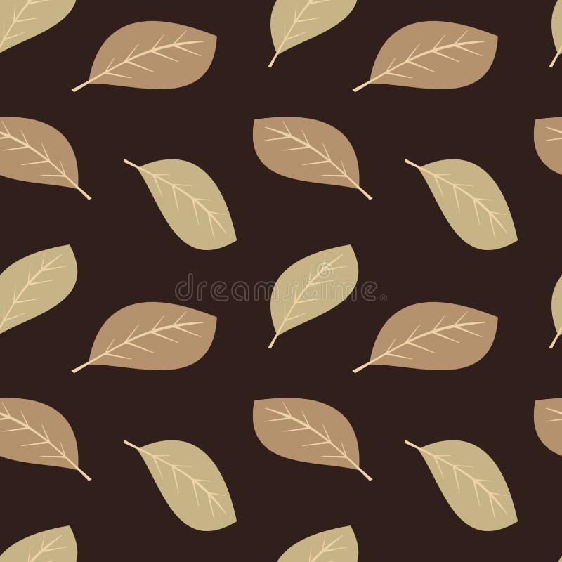 Leaves Green and Brown Seamless Pattern Background Illustration Stock ...