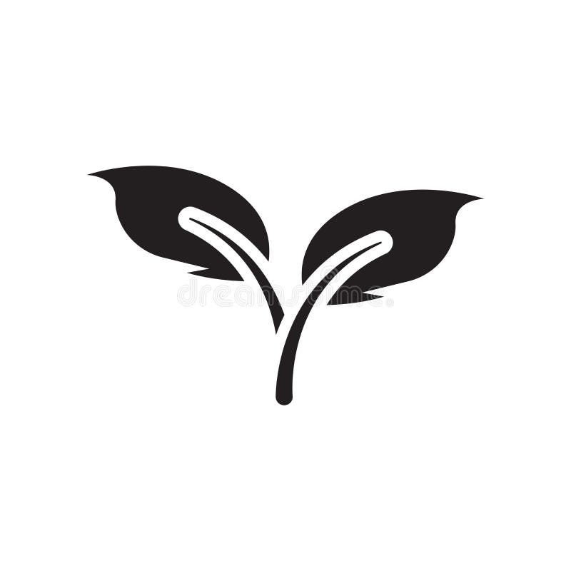 Leaves Icon Vector Sign and Symbol Isolated on White Background Stock ...