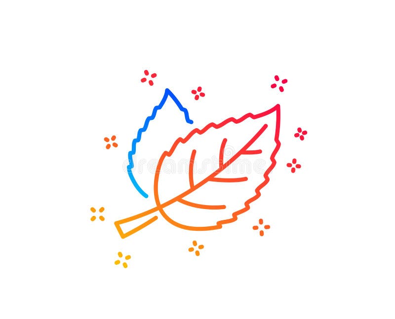 Leaves Line Icon. Nature Plant Leaf Sign. Vector Stock Vector ...