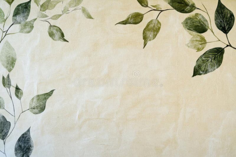 Leaves and Parchment Create an Elegant Textured Background with Natural ...