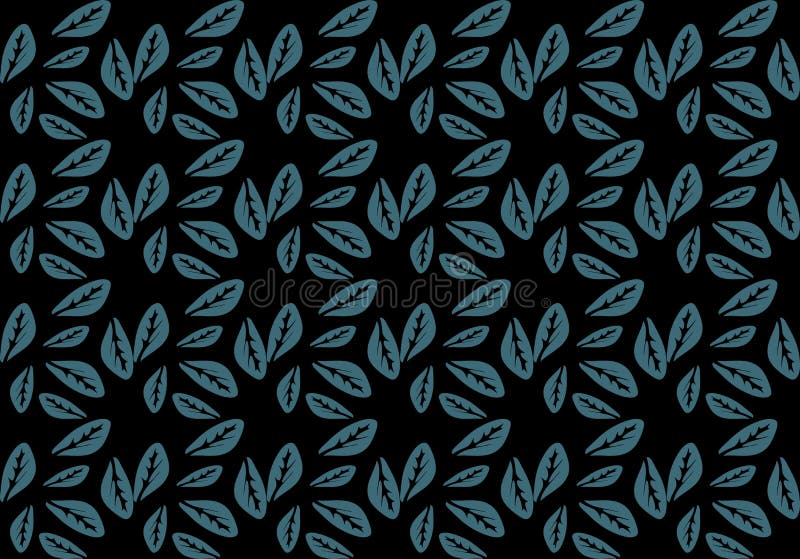 Leaves Pattern in Dark Background. the Illustrations and Clipart Stock ...