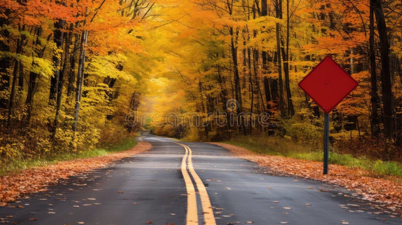 Leaves road sign stop sign stock image. Image of beauty - 375792235