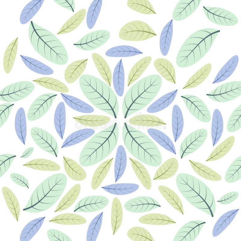 Leaves Seamless Pattern Decoration. Leaves Background with EPS 10 Stock ...