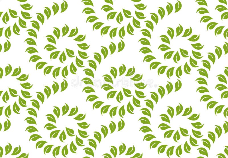 Leaves Seamless Pattern. Endless Vector Tiles Art. Stock Vector ...