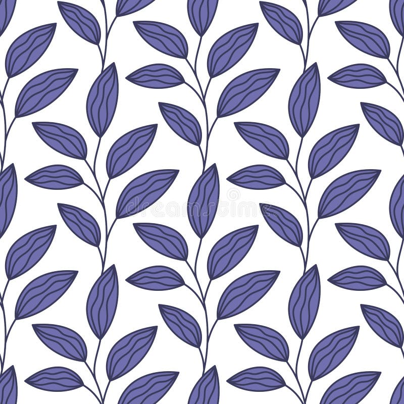 Leaves Seamless Pattern. Floral Background. Vector Illustration. Trendy ...