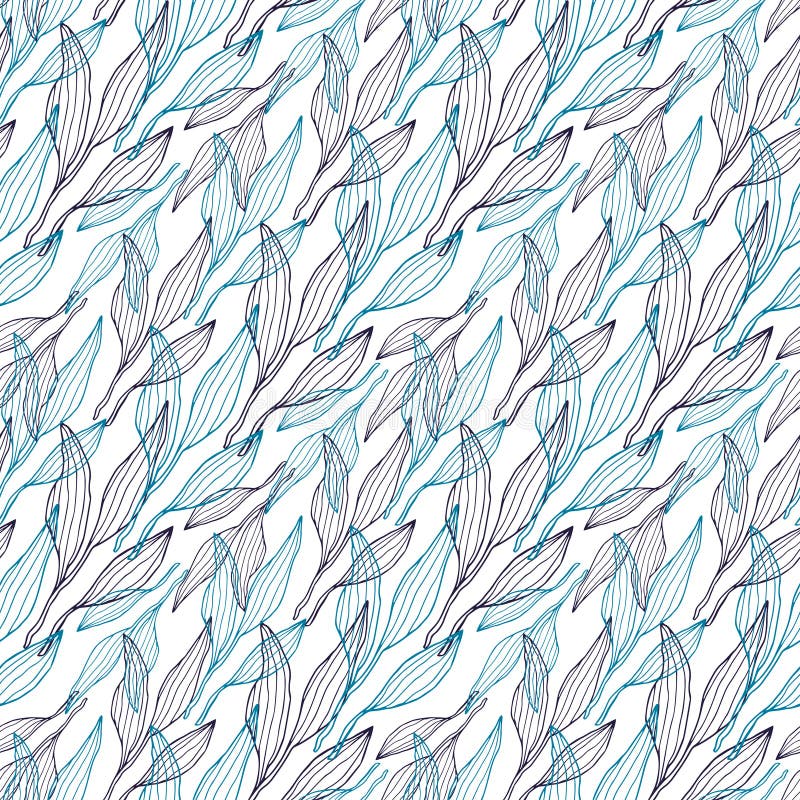 Leaves Seamless Pattern. Nature Repeating Background. Floral Pattern ...